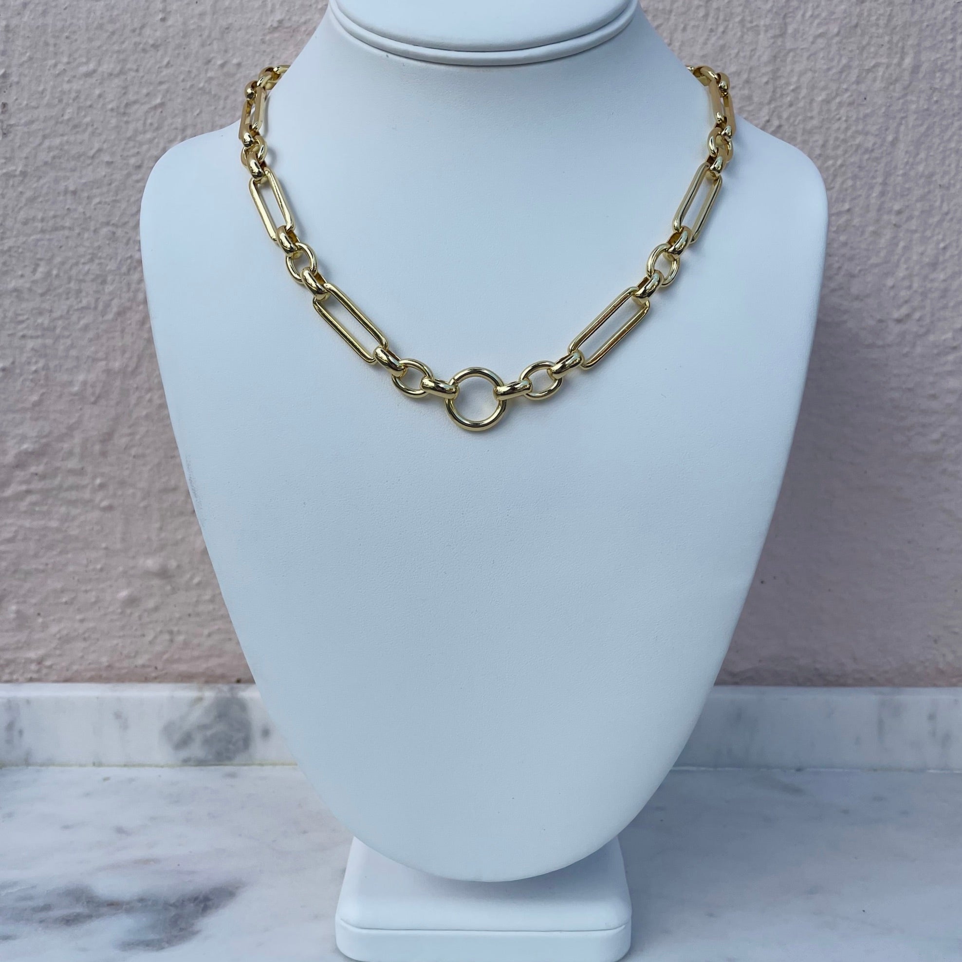 Gold filled link necklace store